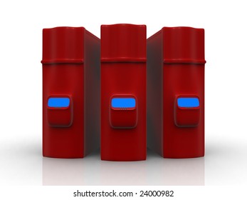 Three Red Servers Stock Illustration 24000982 | Shutterstock