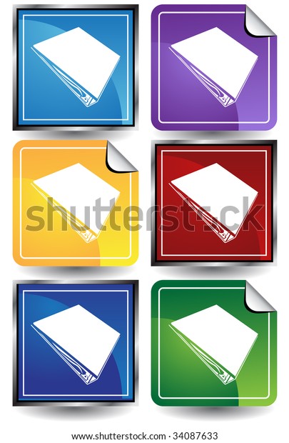 Three Ring Binder Icon Color Stock Illustration 34087633 | Shutterstock
