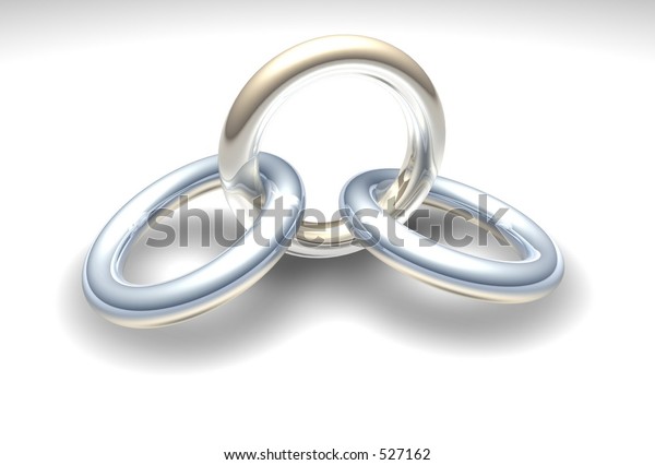 Three Rings Linked Together Stock Illustration 527162 | Shutterstock