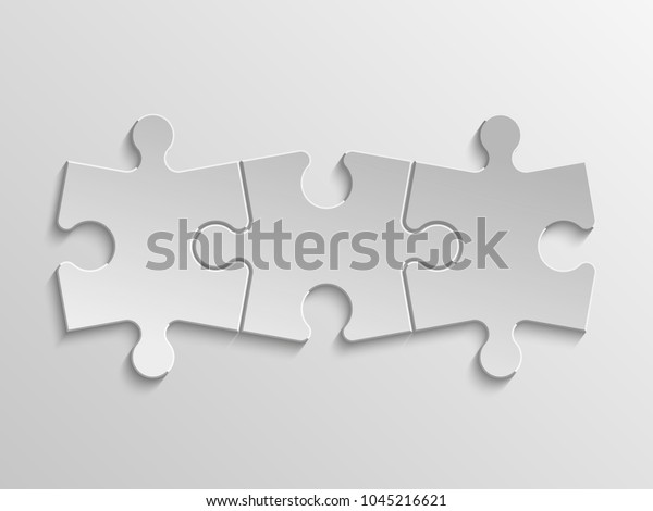 Three Sided 3d Puzzle Presentation Infographic Stock Illustration ...
