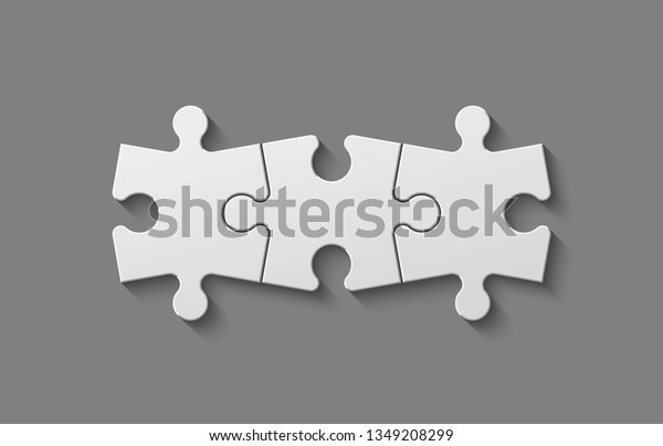 Three Sided Square Puzzle Presentation Abstract Stock Illustration ...