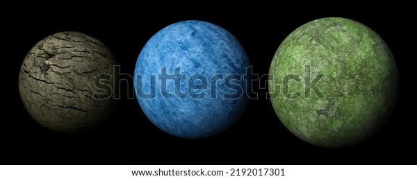 Three Texture Planet Crack Dead Planet Stock Illustration 2192017301 ...