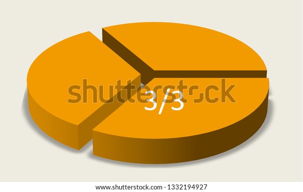 Three Thirds Pie Chart Stock Illustration 1332194927 | Shutterstock