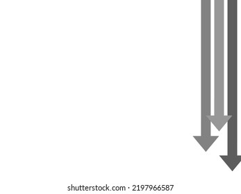 Three Vertical Gray Down Arrow Stripes Stock Illustration 2197966587 ...