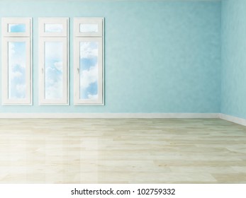 Three Windows Room Rendering Stock Illustration 102759332 | Shutterstock