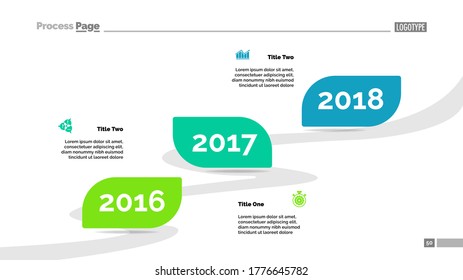 Ilustrasi Stok Three Years Timeline Process Chart Template 1776645782 ...