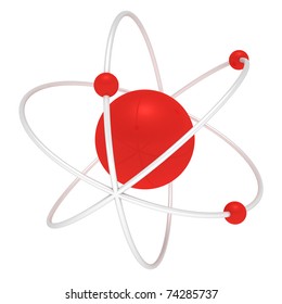 Digital Illustration Atom Render Stock Illustration 157315730