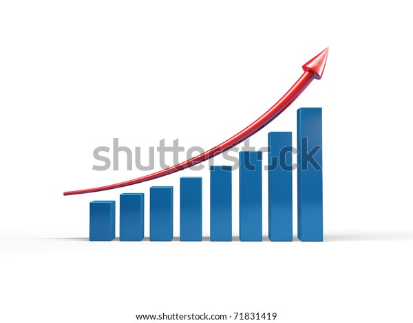 Threedimensional Graph Growth Stock Illustration 71831419