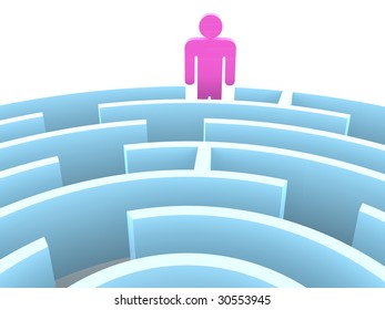 Threedimensional Graphic Image Labyrinth 3d Stock Illustration 30553945 ...