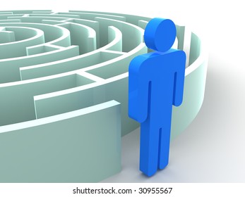 Threedimensional Graphic Image Labyrinth 3d Stock Illustration 30955567 ...