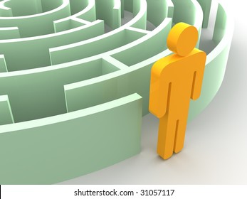 Threedimensional Graphic Image Labyrinth 3d Stock Illustration 62161228 ...