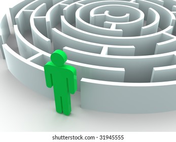 Threedimensional Graphic Image Labyrinth 3d Stock Illustration 32314414 ...