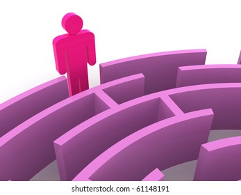Threedimensional Graphic Image Labyrinth 3d Stock Illustration 61148191 ...