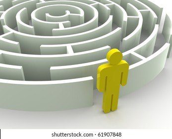 Threedimensional Graphic Image Labyrinth 3d Stock Illustration 61907848 ...