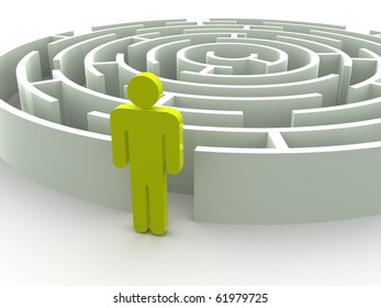Threedimensional Graphic Image Labyrinth 3d Stock Illustration 61907848 ...