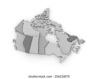 Threedimensional Map Canada 3d Stock Illustration 256210075 | Shutterstock