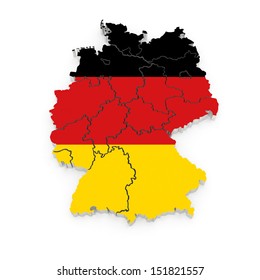 Threedimensional Map Germany 3d Stock Illustration 155561906 | Shutterstock