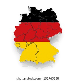 Threedimensional Map Germany 3d Stock Illustration 151963238 | Shutterstock