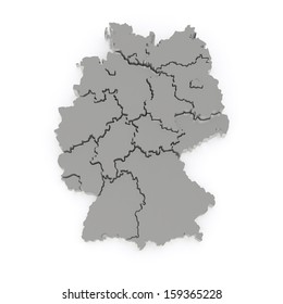 Threedimensional Map Germany 3d Stock Illustration 159365228 | Shutterstock