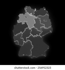 Threedimensional Map Germany 3d Stock Illustration 256952323 | Shutterstock