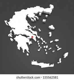 Threedimensional Map Greece 3d Stock Illustration 155562581 | Shutterstock