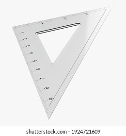 Threesided Ruler 3d Rendering Isolated On Stock Illustration 1924721609 ...