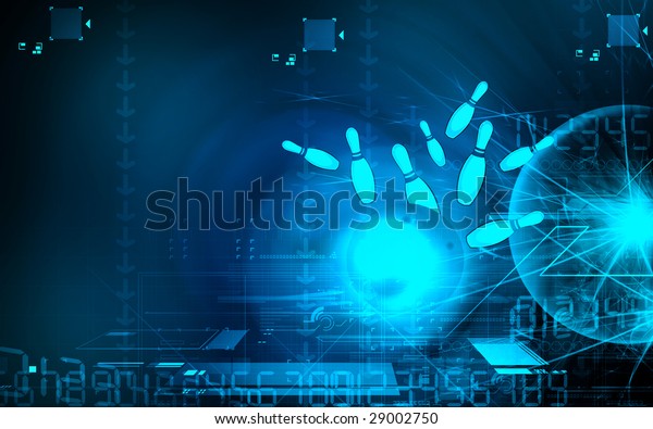 Throw Ball Hitting Pins Stock Illustration 29002750 | Shutterstock
