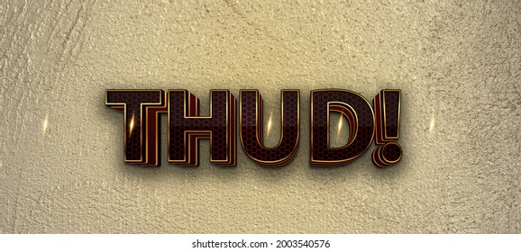 Thud Comic Speech 3d Text Style Stock Illustration 2003540576 ...