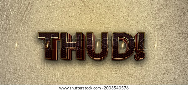 Thud Comic Speech 3d Text Style Stock Illustration 2003540576 ...
