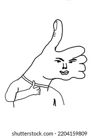 Thumb Meme Thumb Stock Illustration 2204159809 | Shutterstock