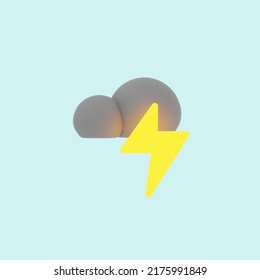 Thunder Clouds On Blue Background Render Stock Illustration 2175991849 ...
