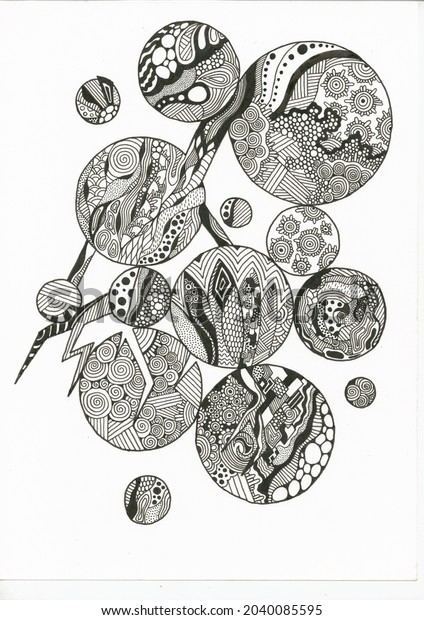 Thunder Lightning Zentangle Style Stock Illustration 2040085595 ...