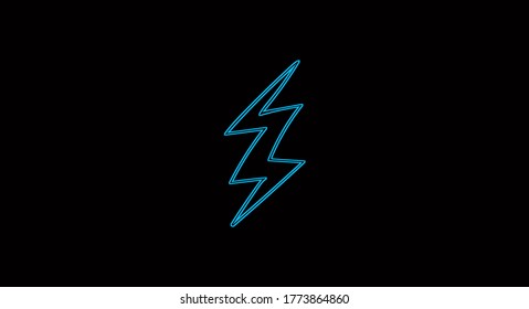 Thunder Logo Neon Effect Stock Illustration 1773864860 | Shutterstock