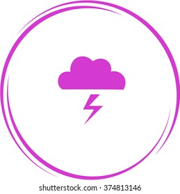 Thunderstorm Internet Button Raster Icon Stock Illustration 374813146 ...