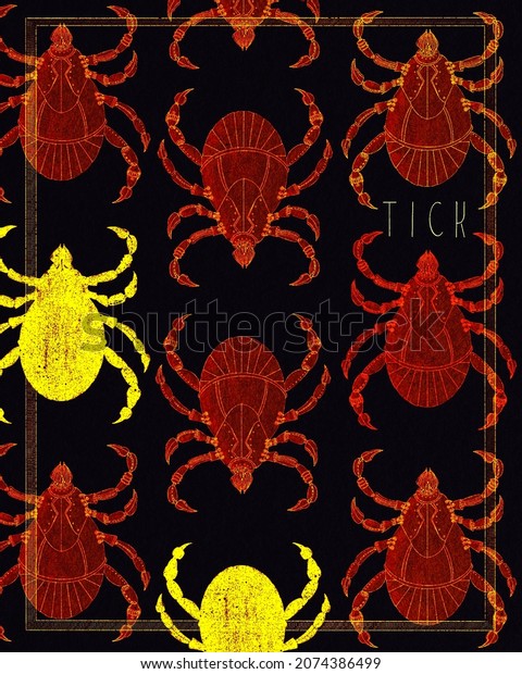 Tick Pattern On Black Background Stock Illustration 2074386499 ...