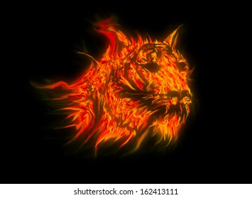 Year Fire Rooster Stock Photo (Edit Now) 536486791