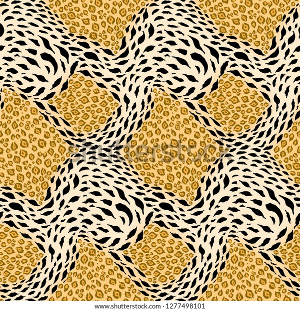 Tiger Print Background Effect Stock Illustration 1277498101