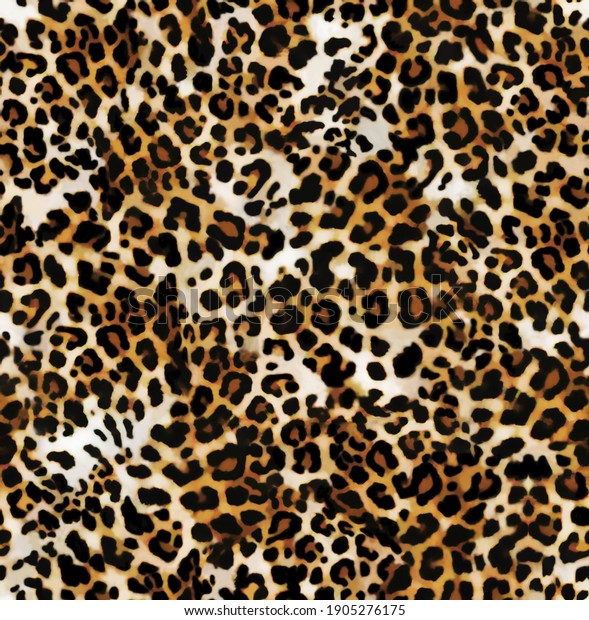 Tiger Print High Resolution Texture Seamless Pattern For Print
