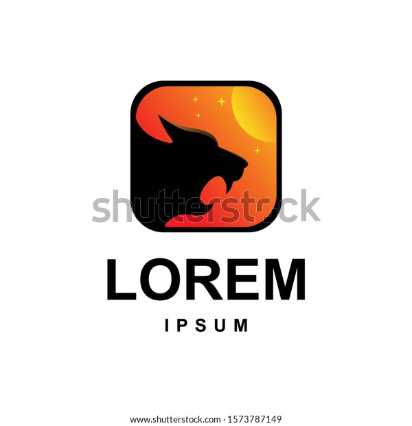 Tiger Square Logo Design Stock Illustration 1573787149
