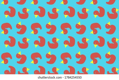Tiled Pattern Background Duck Shapes Banner Stock Illustration ...