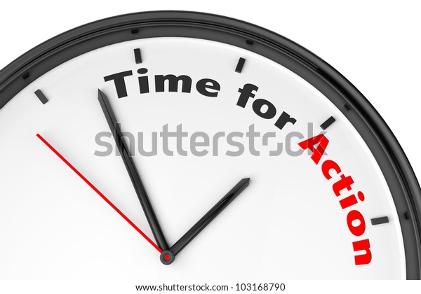 Time Action Concept Modern Clock Sign Stock Illustration 103168790 ...