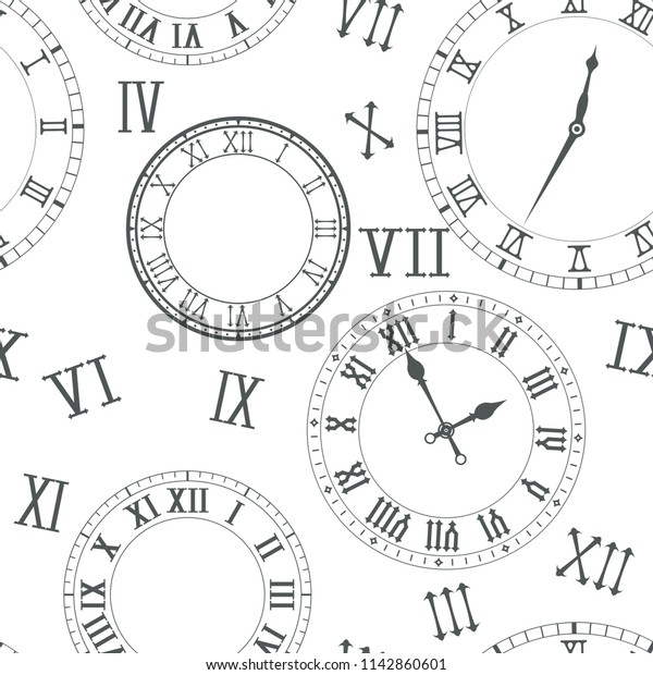 Time Background Clocks Illustration Raster Version Stock Illustration ...