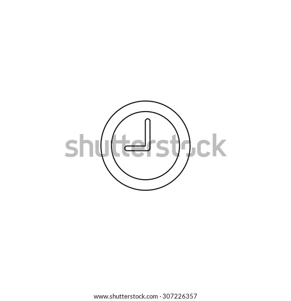 Time Clock Outline Black Simple Symbol Stock Illustration 307226357 ...