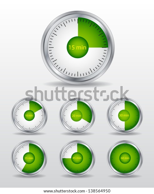 Time Clock Raster Version Loaded Vector Stock Illustration 138564950 ...
