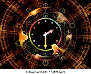 Time Connection Series Background Composition Time Stock Illustration ...