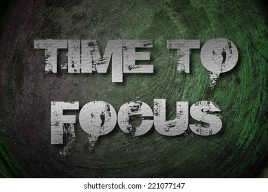 Time Focus Concept Text On Background Stock Illustration 221077147