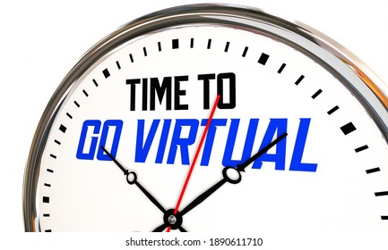 Time Go Virtual Remote Digital Online: ภาพประกอบสต็อก 1890611710 ...