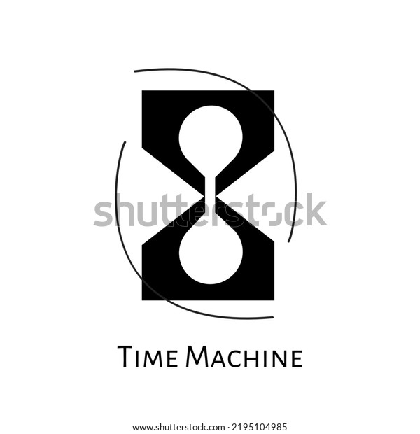 Time Machine Logo Design Black Color Stock Illustration 2195104985 ...