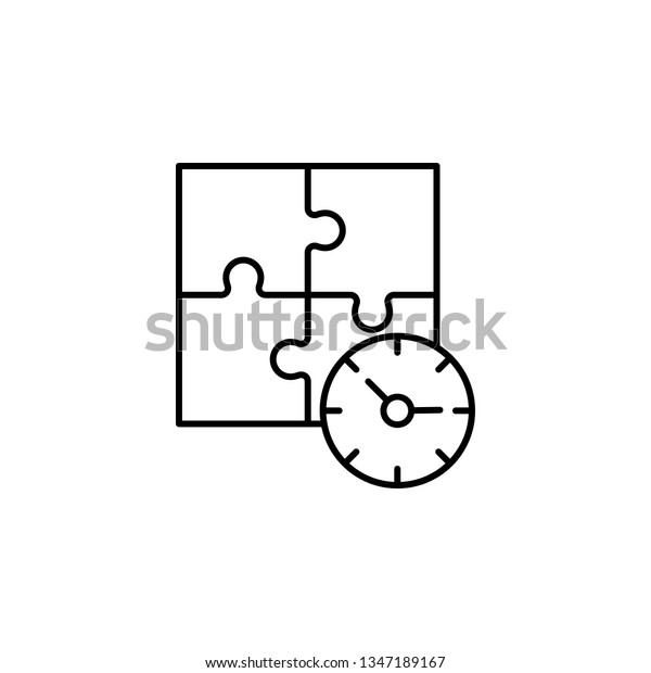 Time Management Puzzle Clock Hour Time Stock Illustration 1347189167 ...