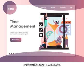 Time Management Website Template Web Page Stock Illustration 1598039245 ...